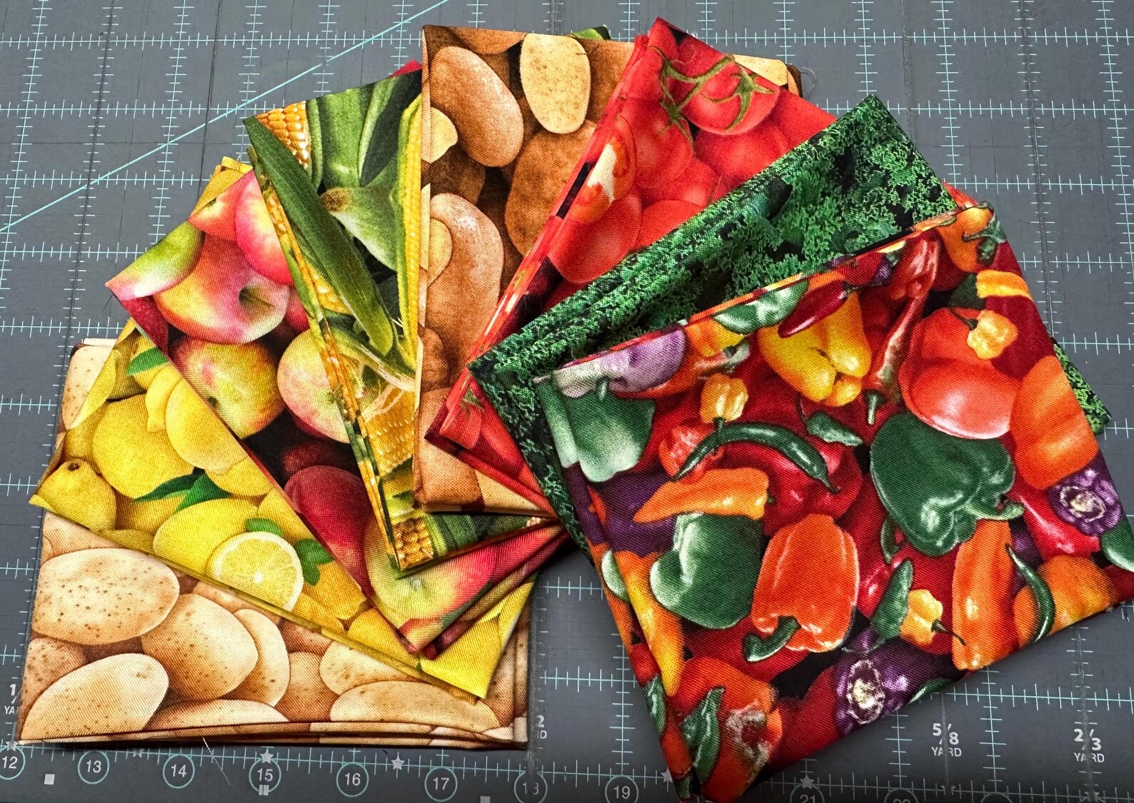 Food Fabric, Sold by Fat Quarters Pack or Individually, Elizabeth ...