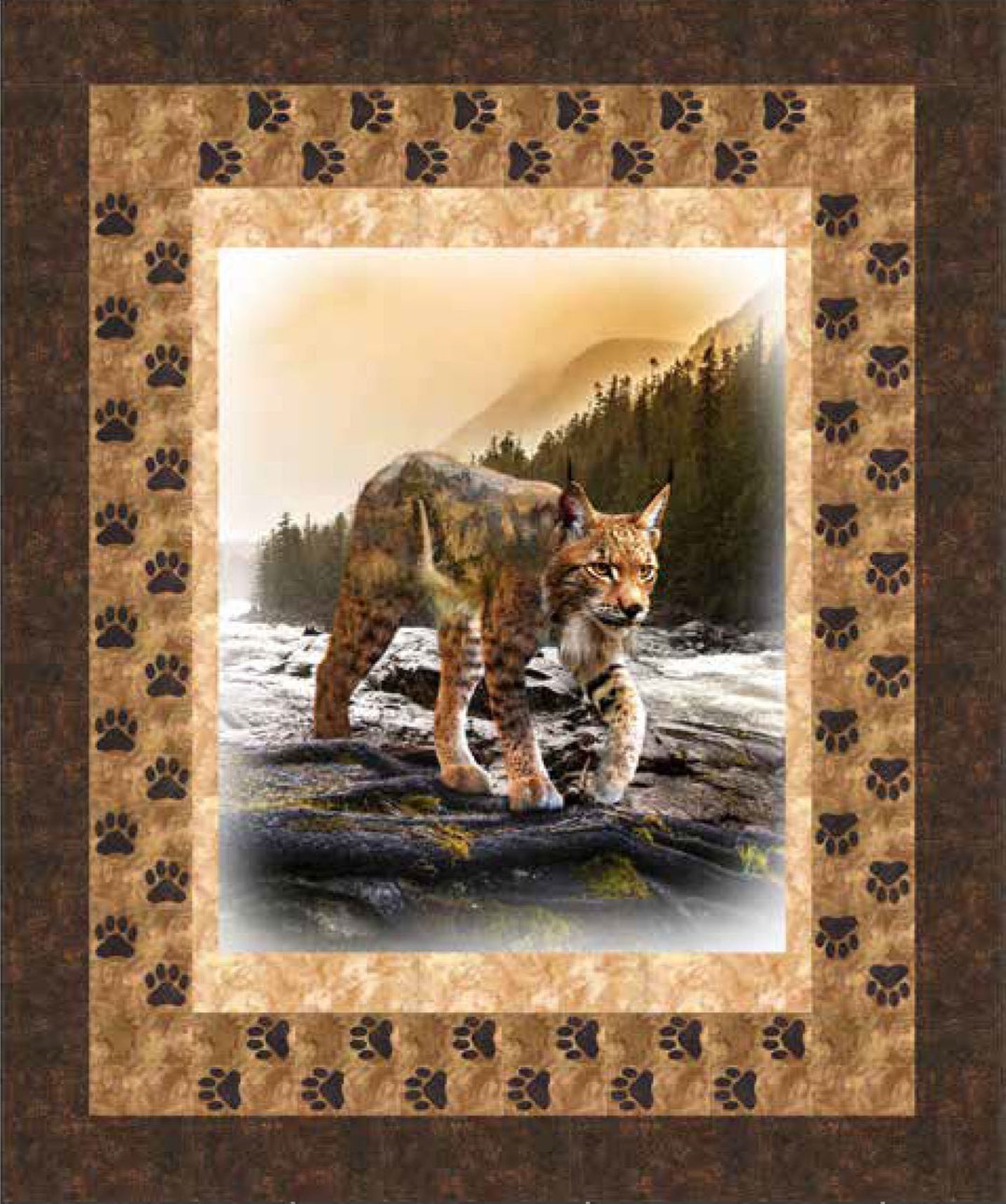 Quilt Kit 58"x60", Bobcat Quilt Kit Using Call of the Wild Fabrics by ...