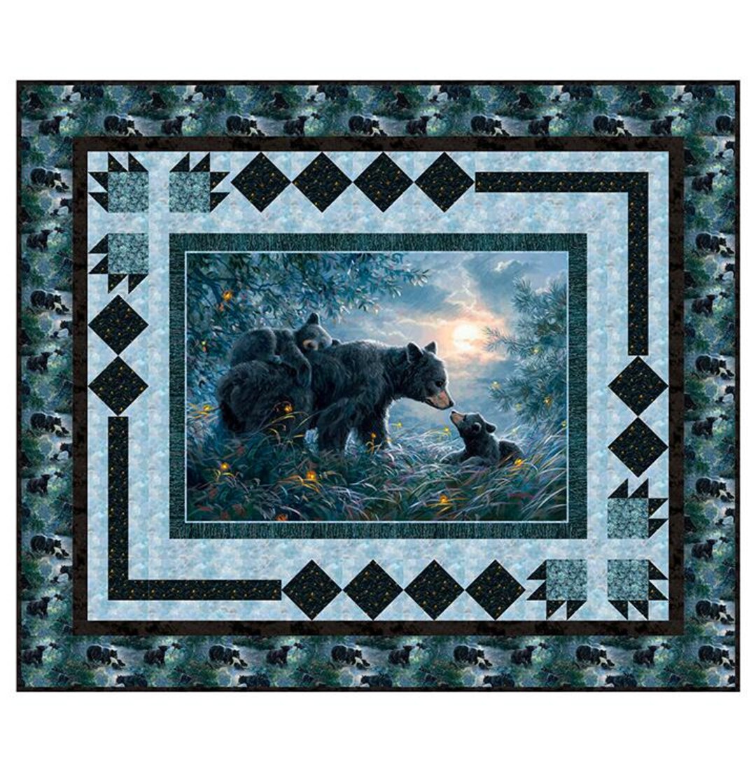 Bear Kisses Quilt Kit by Northcott, Wildlife Theme 70”x59” - Etsy