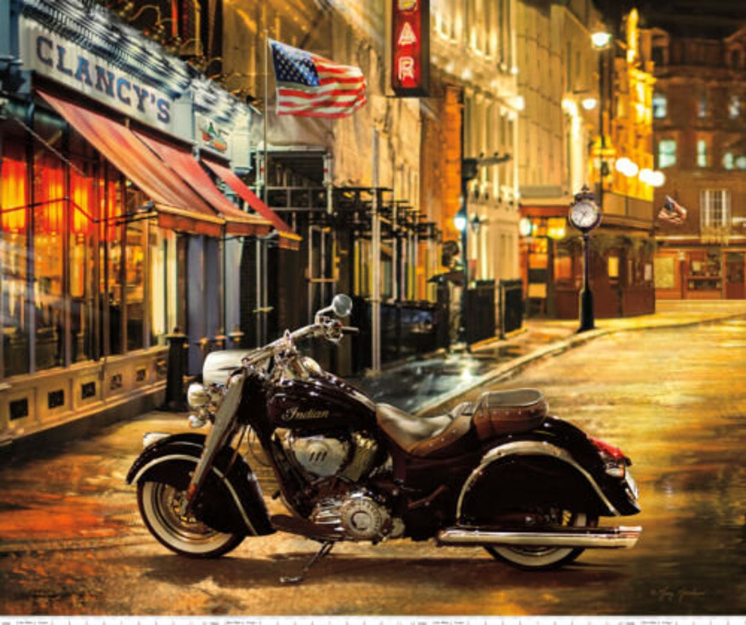 Indian Motorcycle Indian Chief Classic Fabric Panel 43x36", Motorcycle ...