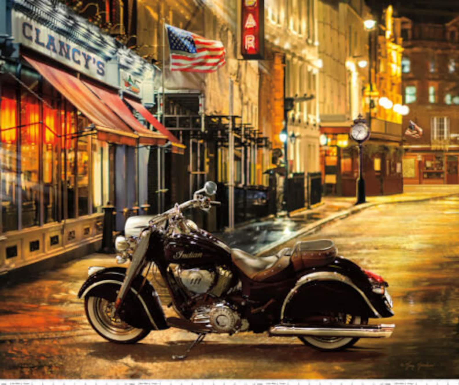 Indian Motorcycle Indian Chief Classic Fabric Panel 43x36", Motorcycle ...