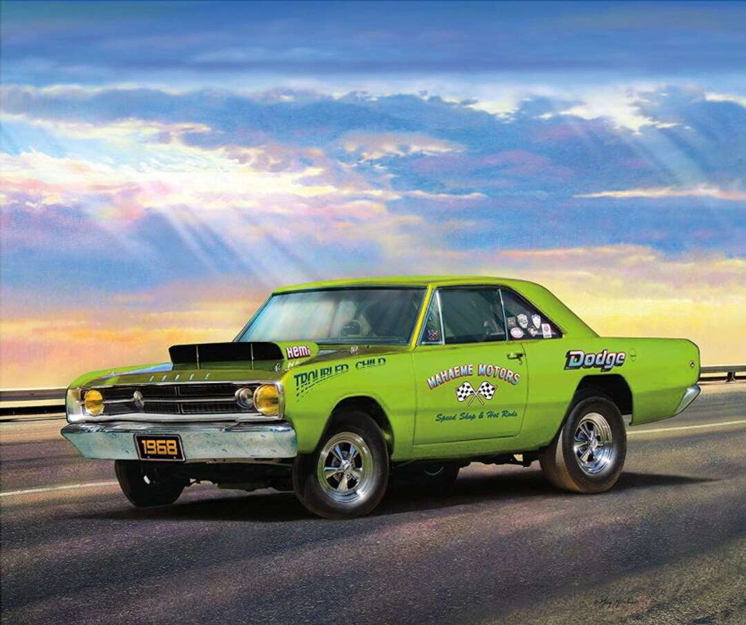 Dodge Dart Fabric Panel 43"x36", RARE Dodge Car Fabric by Riley Blake ...