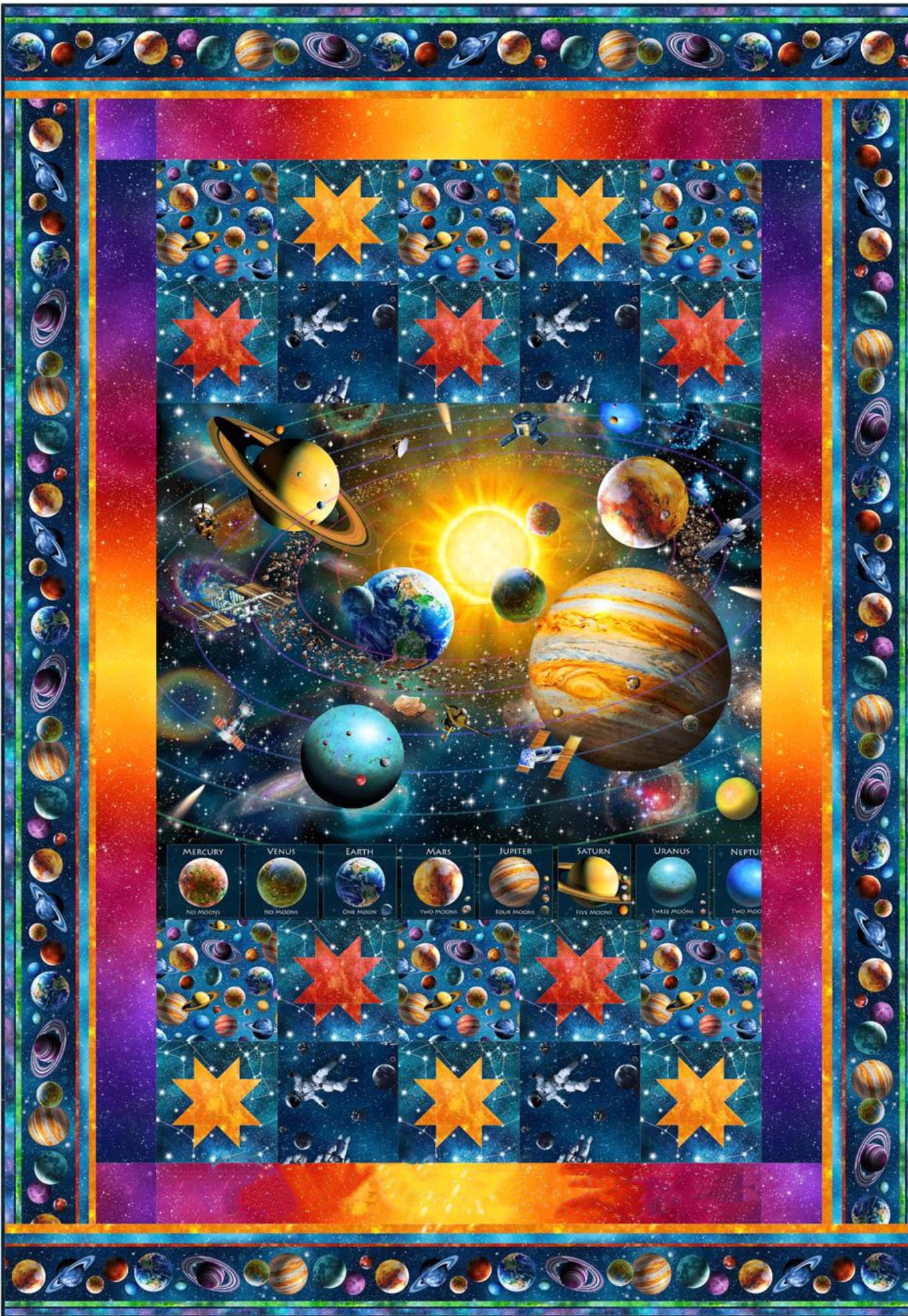 Astronaut Fabric Etsy NASA Astronaut Out Of This World 60cm Panel,