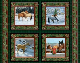 Manger Nativity Scene Fabric Panel 36x43, Pd12378r-manger DIGITALLY ...