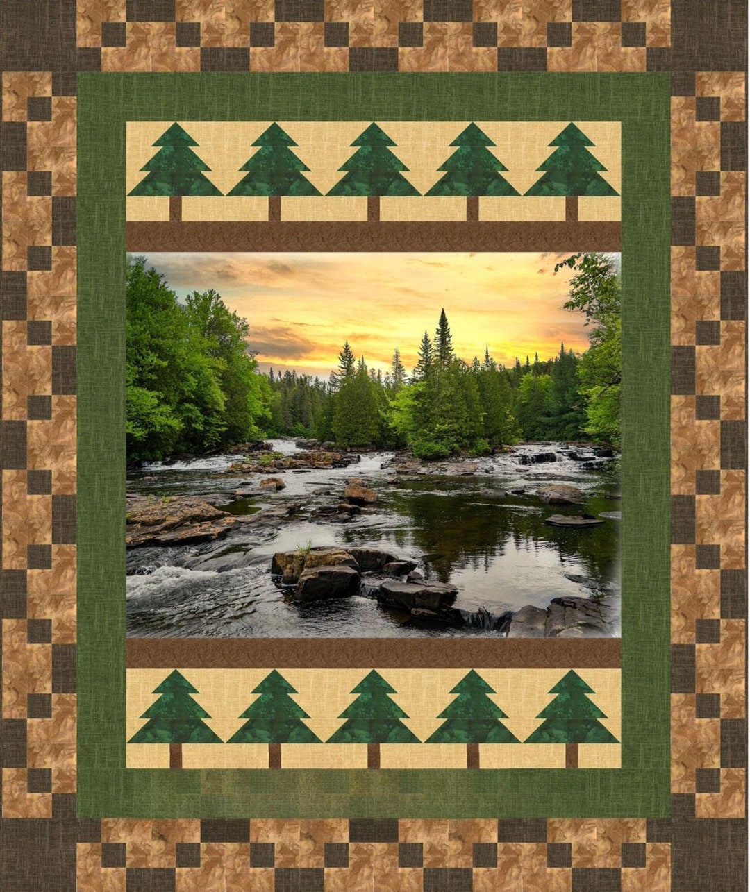 Quilt Kit 60"x72", River Quilt Kit Using Call of the Wild Fabrics by ...