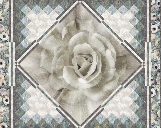 Quilt Kit Dream Big Rose 80"x80", Farmhouse Blooms Hoffman Fabrics ...