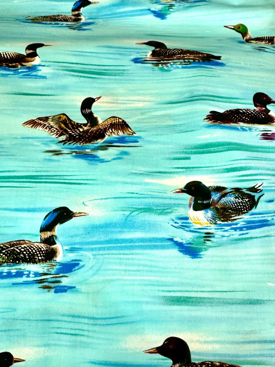 Loons on the Lake Scenic Sold by the Half Yard, Pattern # 4704 Loons by ...