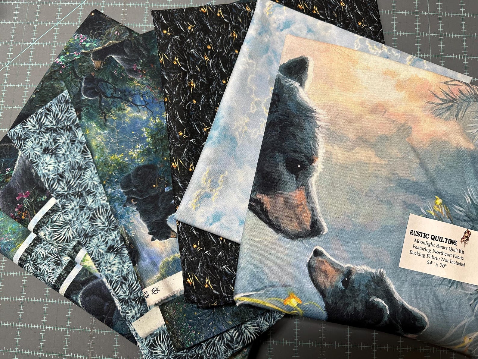 Moonlight Kisses Bear Quilt Kit, Northcott Fabrics (54”x70”) - Etsy
