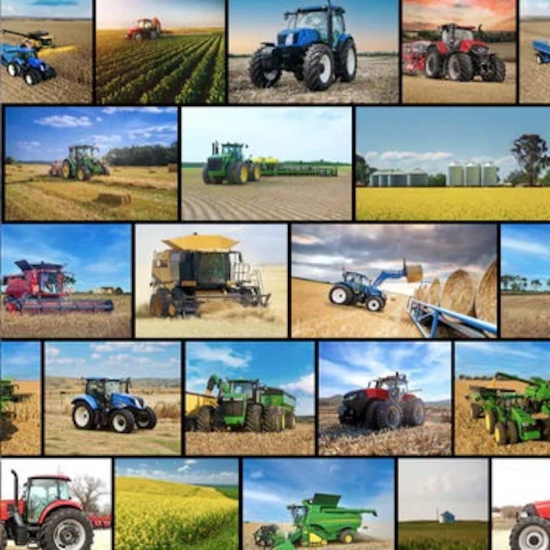 John Deere Tractor Fabric 1/2 Yard, Green Tractor, Farm Tractor Bed ...