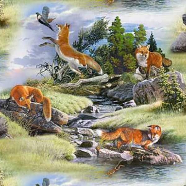 Fox Fabric - Etsy