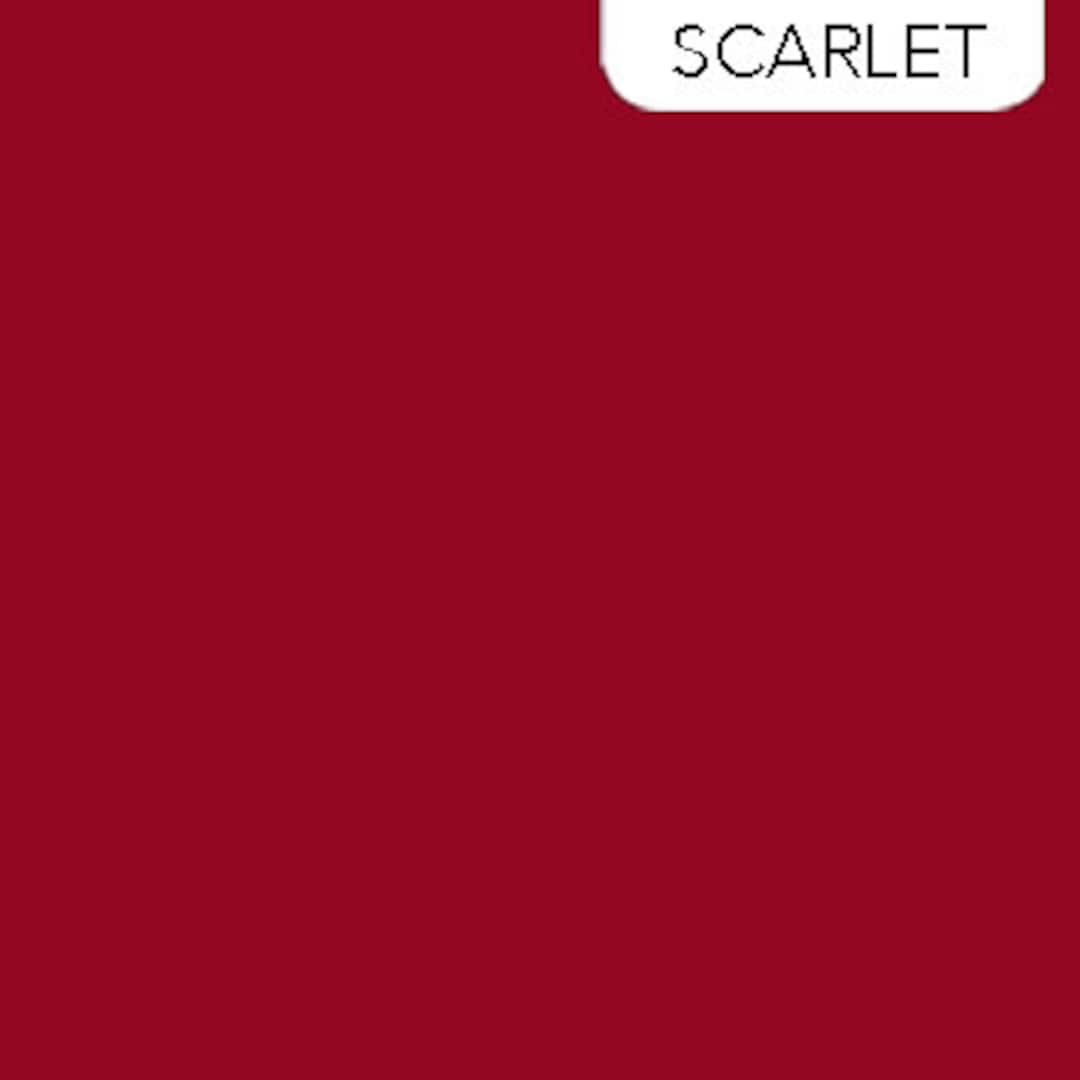 Scarlet Fabric, 25 Colorworks by Northcott, Solid Red Fabric, Half Yard ...