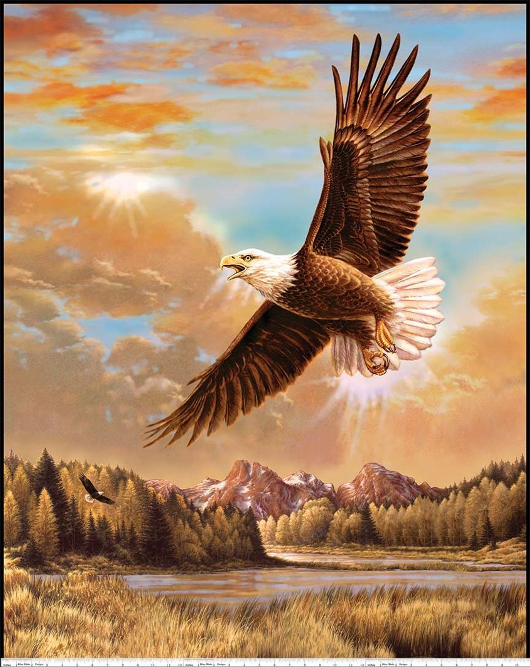 Eagle Fabric Panel 36"x43", P6480-eagle Majestic Outdoors, Eagle ...