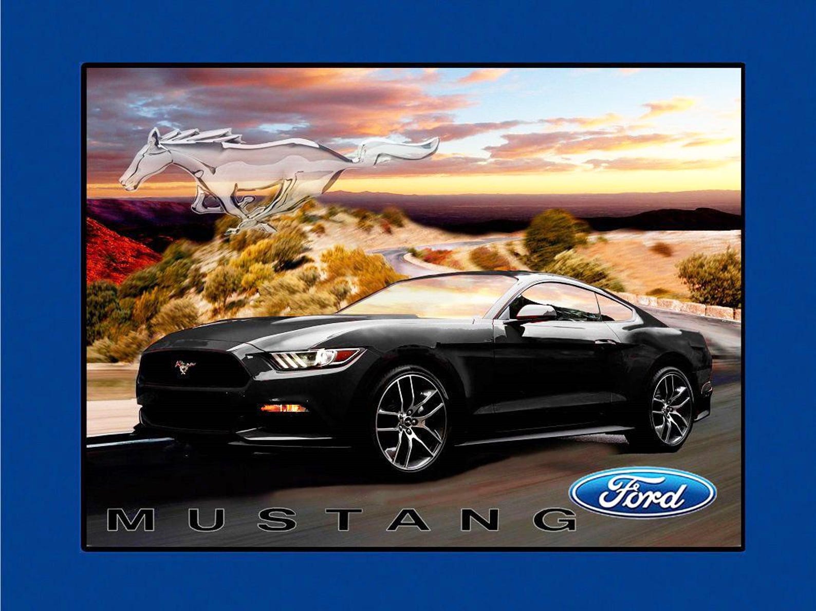 RARE Ford Mustang Fabric Panel 43"x36", Sykel Enterprises Fabric Panel ...