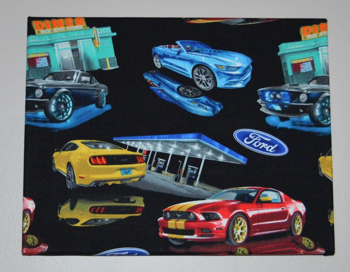 Ford Mustang Fabric Sold by the Half Yard, Ford Mustang Quilt Gift Bed ...
