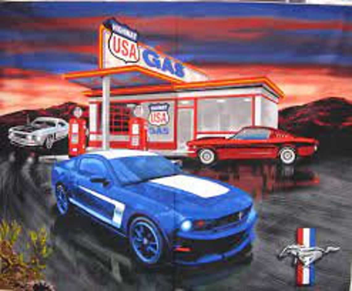 RARE Ford Mustang Fabric Panel 43x36 Sykel - Etsy