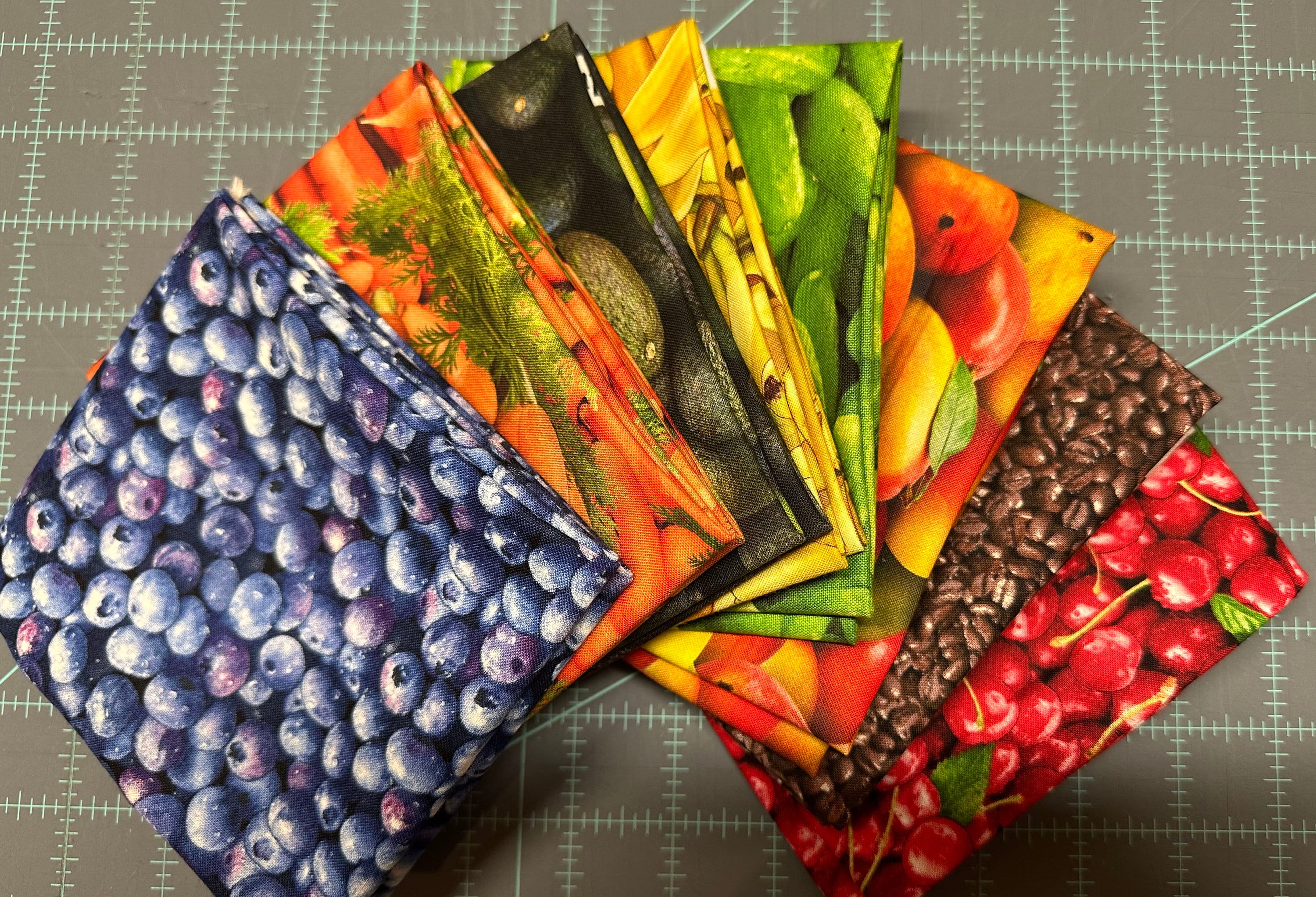 Food Fabric, Sold by Fat Quarters Pack or Individually, Elizabeth ...