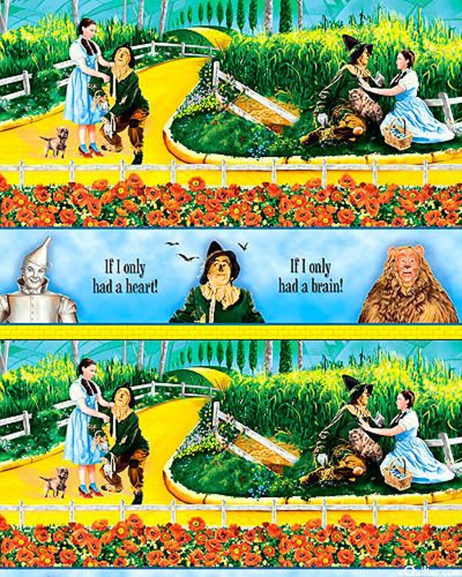 Follow Yellow Brick by the Yard Wizard of Oz Fabric 1649 - Etsy