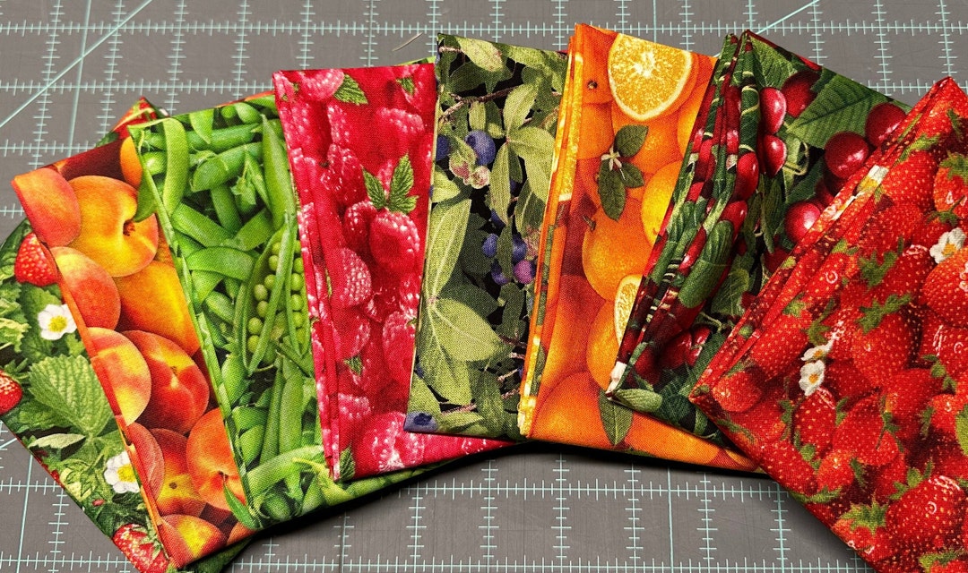 Food Fabric, Sold by Fat Quarters Pack or Individually, Elizabeth ...