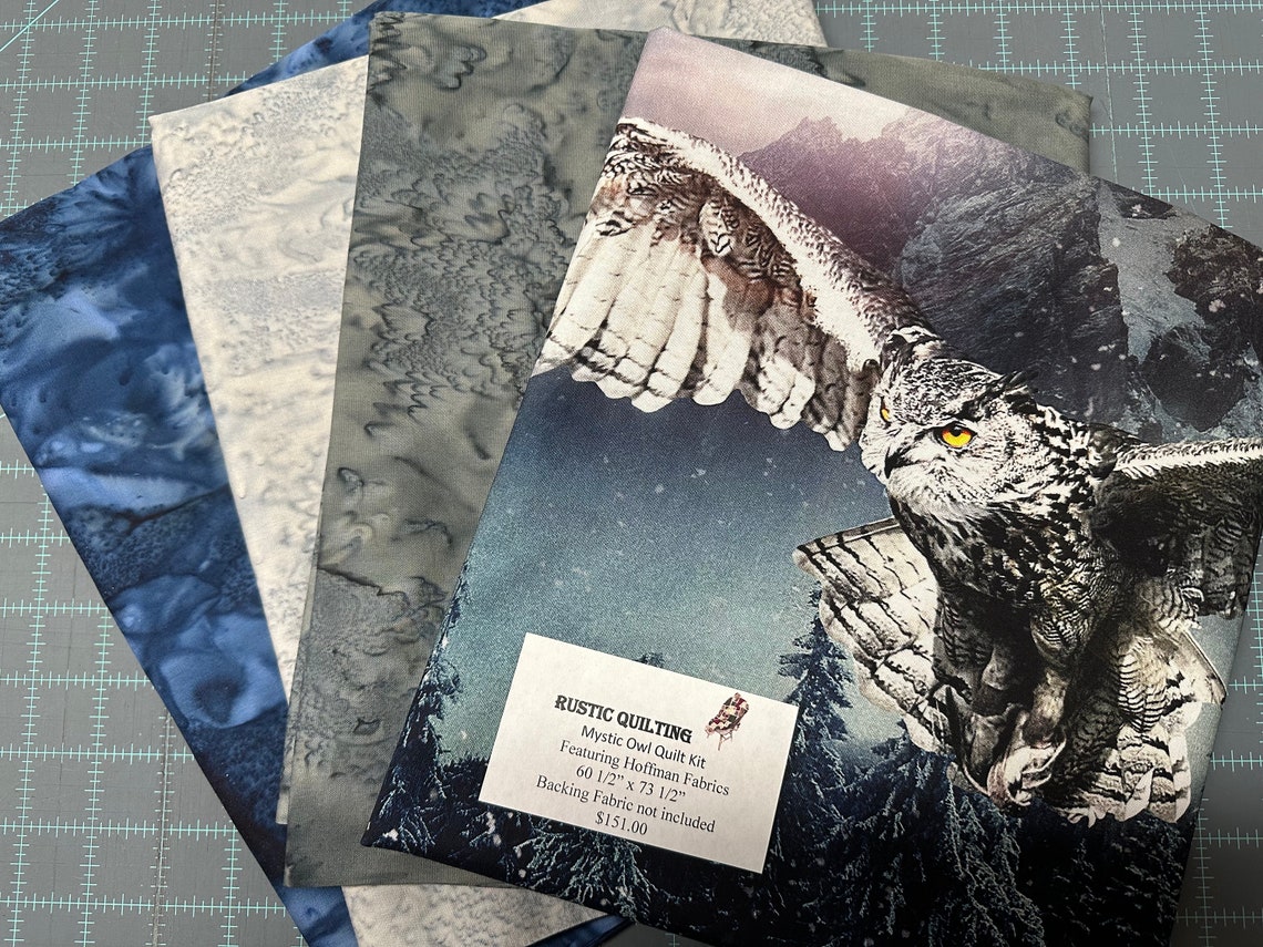 Mystic Owl Quilt Kit, Hoffman Fabrics, Winter Log Cabin (60”x73") - Etsy