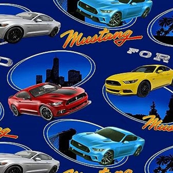 Ford Mustang Logo Fabric - Etsy