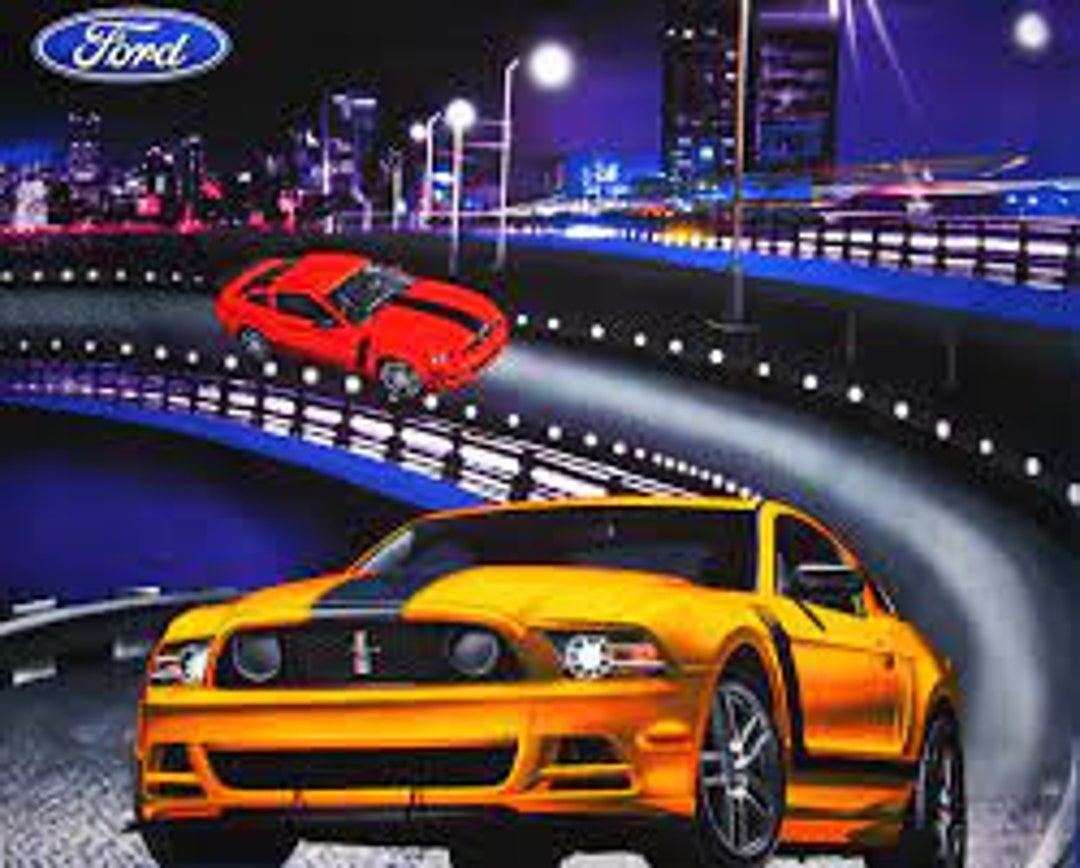 RARE Ford Mustang Fabric Panel 43"x36", Sykel Enterprises Fabric Panel ...