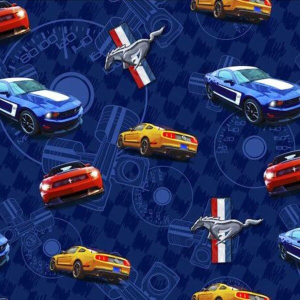 Ford Mustang Logo Fabric - Etsy