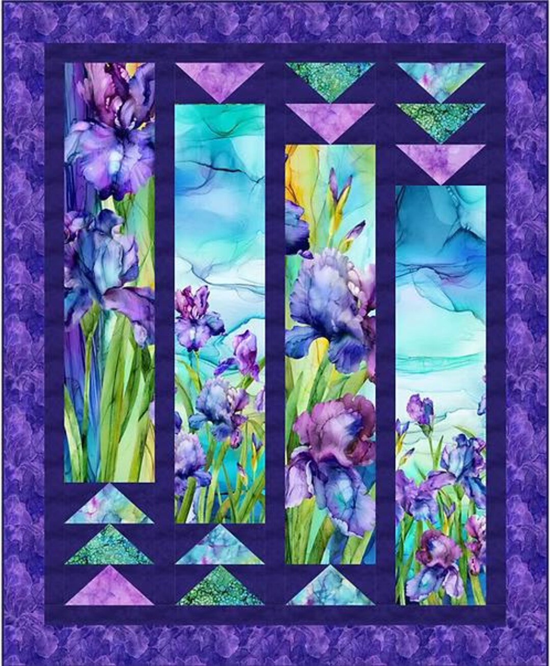 Infatuation Iris Quilt Kit 54"x71", Infatuation Fabric Collection From ...