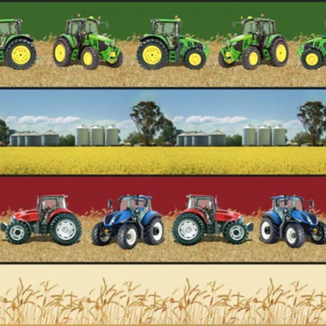 John Deere Tractor Fabric 1/2 Yard, Green Tractor, Farm Tractor Bed ...