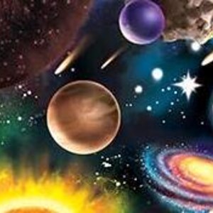 Solar System Fabric 1/2 Yard, 21507-MLT David Textiles, Galaxy Solar ...