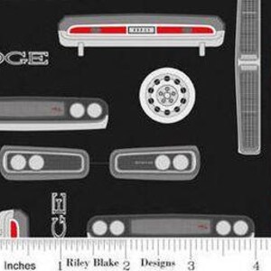 Dodge Logo Fabric Sold by the Half Yard, C7191 Riley Black Fabric ...
