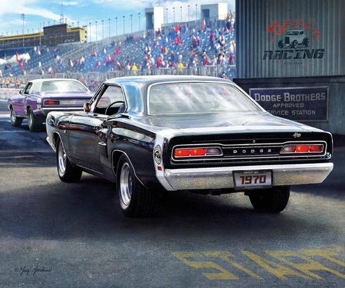 RARE Super Bee Dodge Fabric Panel 43x36, Riley Blake Dodge Cars Fabric ...