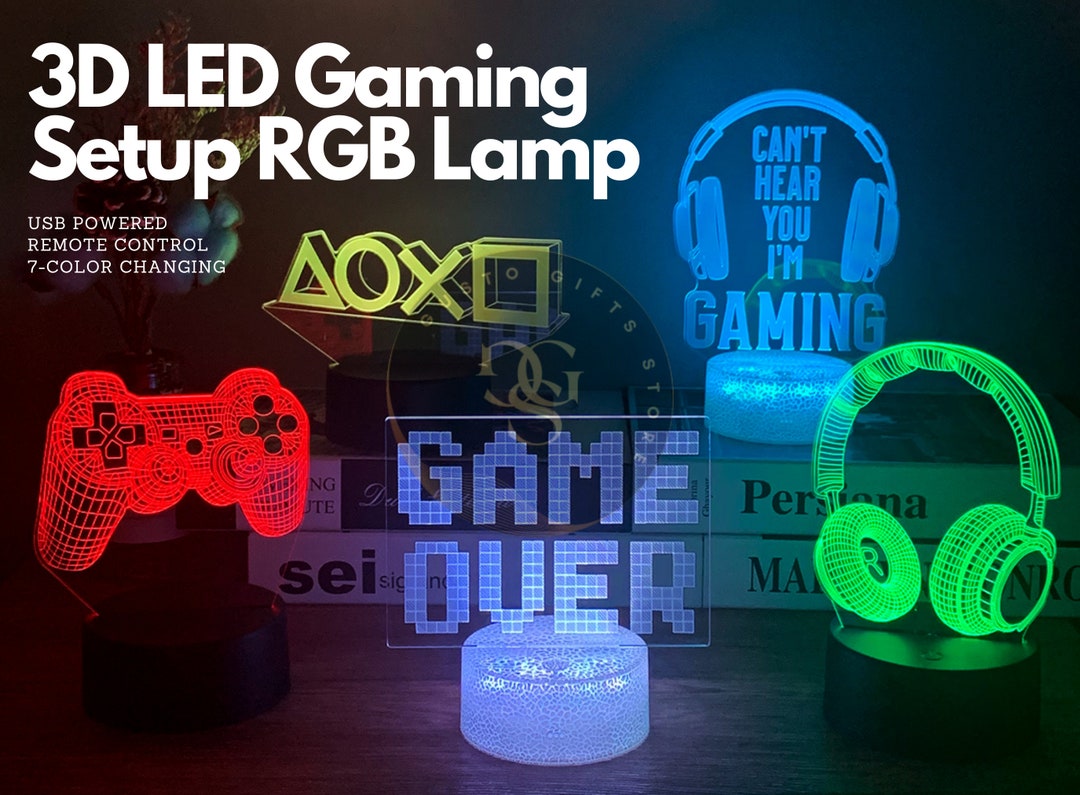 3D LED Gaming Setup RGB Lamp USB Powered Night Light Table - Etsy