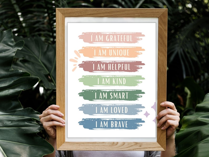 Positive Affirmation Printable for Kids, Teens, Students, Kids ...