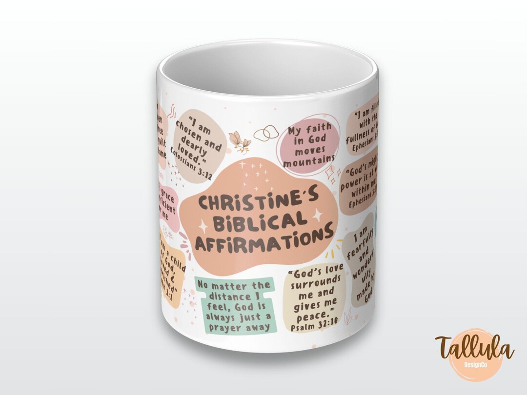 Personalized Bible Verse Mug, Faith Based Coffee Cup, Christian Mug ...