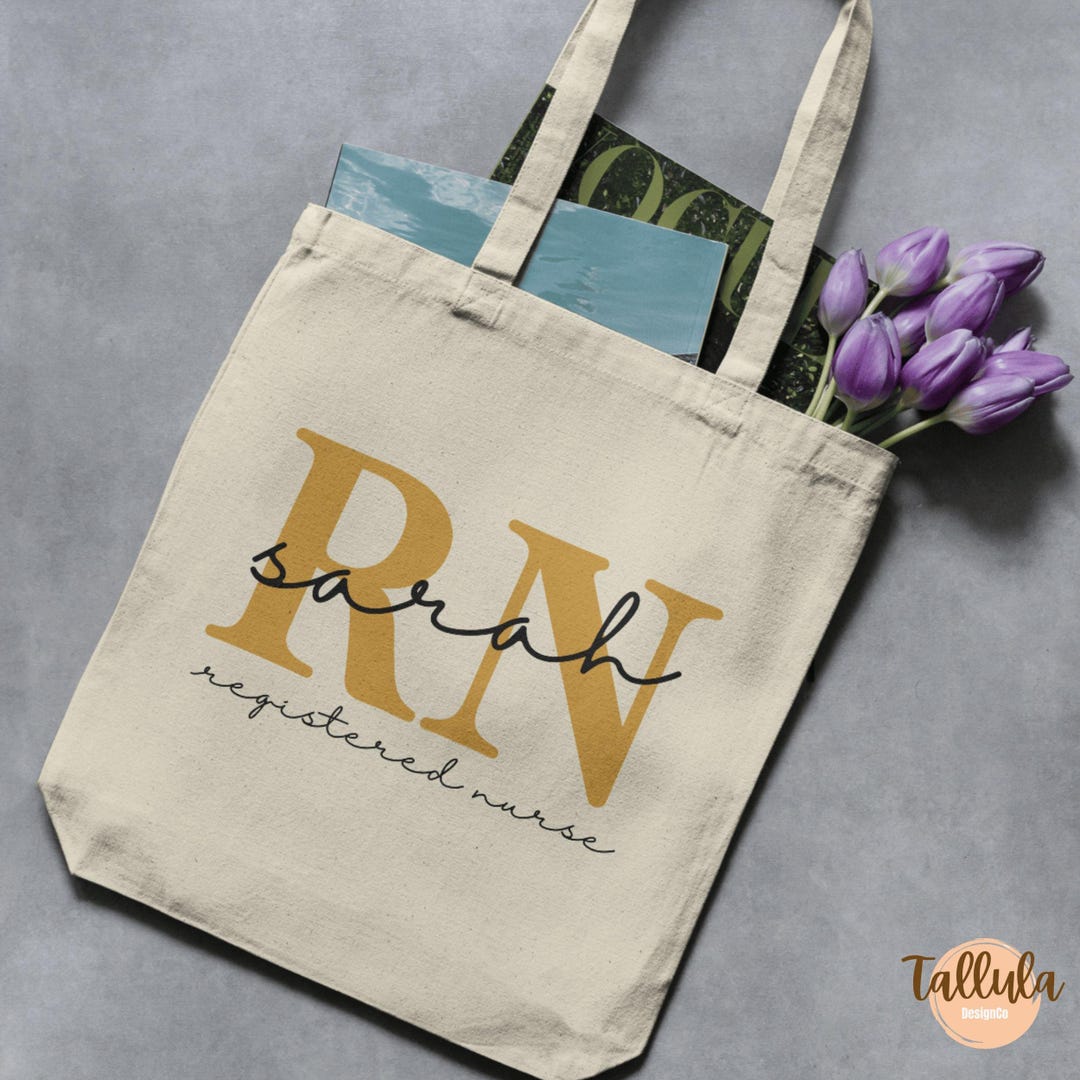 Personalized RN Tote Bag, Registered Nurse Gift, Nurse Appreciation ...