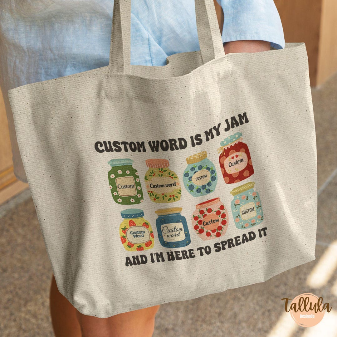 Personalized is My Jam Tote Bag, Custom Cotton Tote Bag With ...