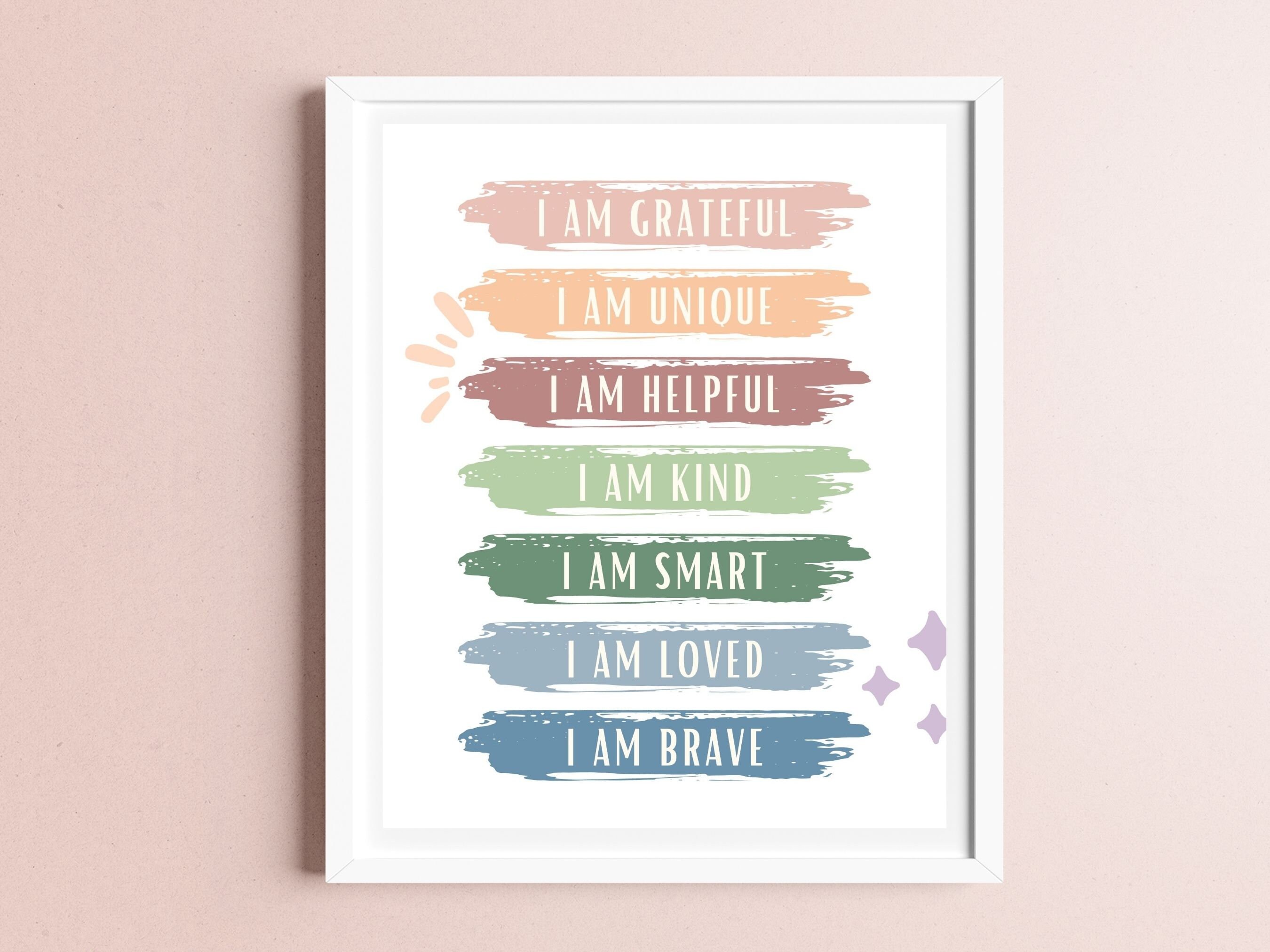 Positive Affirmation Printable for Kids, Teens, Students, Kids ...