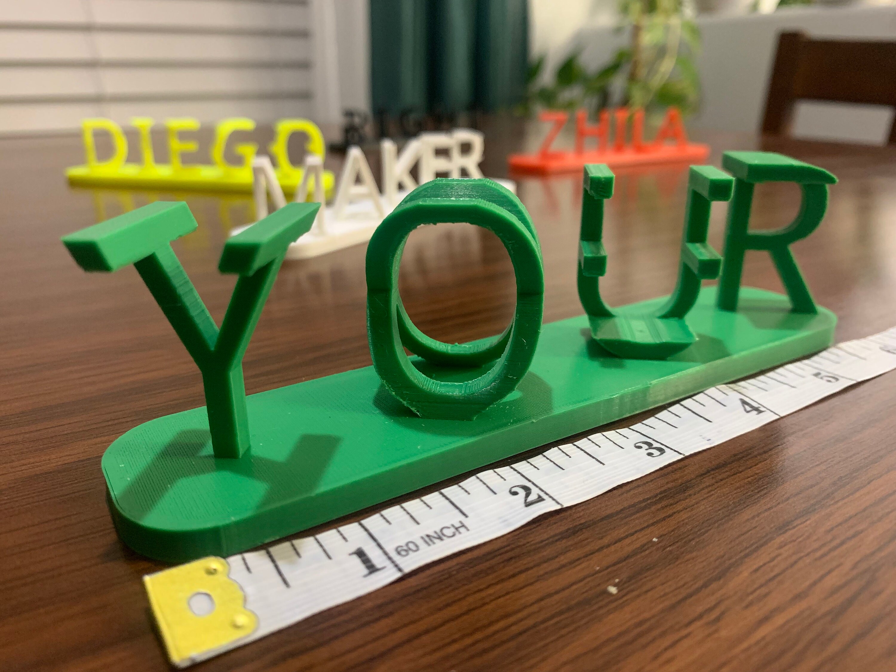 New Custom Personalized Double Sided Dual Text Illusion - Etsy