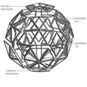 3DPPA Geodesic Sphere Shaped Lamp | Home Decor | Gift Idea | Geometric ...
