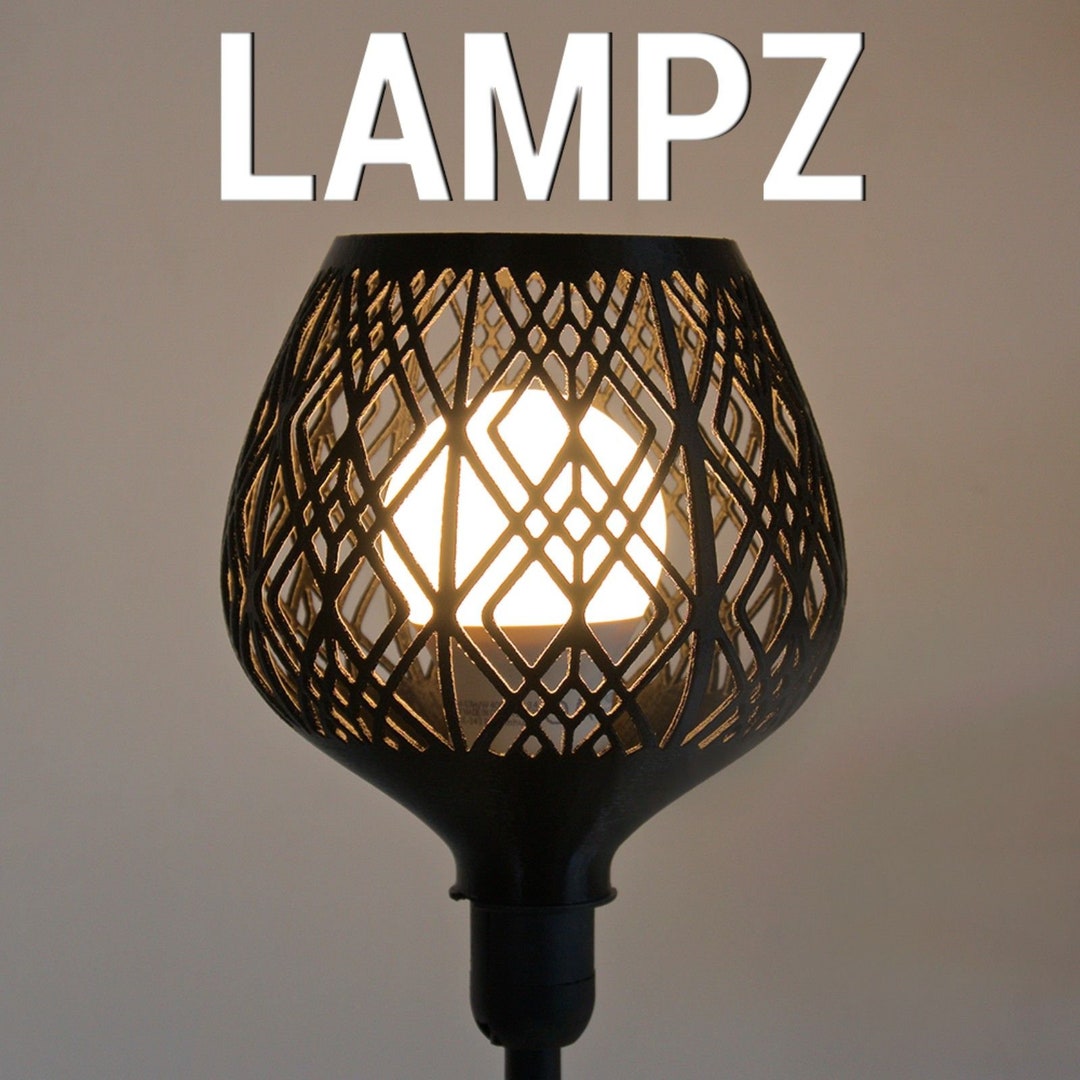 3D Shook Lampz - Art Deco Floor Lamp Shade | Retro Decor | Industrial ...