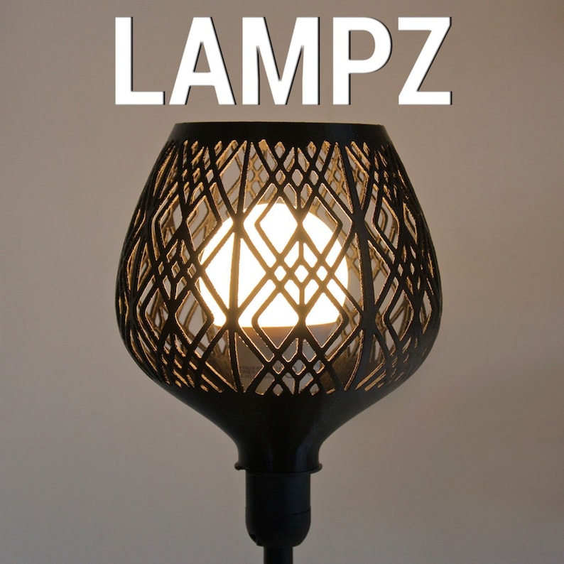 3D Shook Lampz - Art Deco Floor Lamp Shade | Retro Decor | Industrial ...