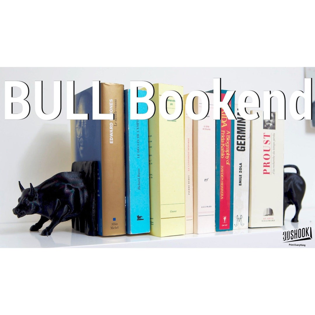 3D Shook the Bull Bookend Home Office Housewarming Gift Customizable ...