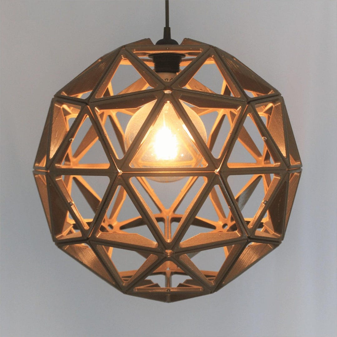 3DPPA Geodesic Sphere Shaped Lamp | Home Decor | Gift Idea | Geometric ...