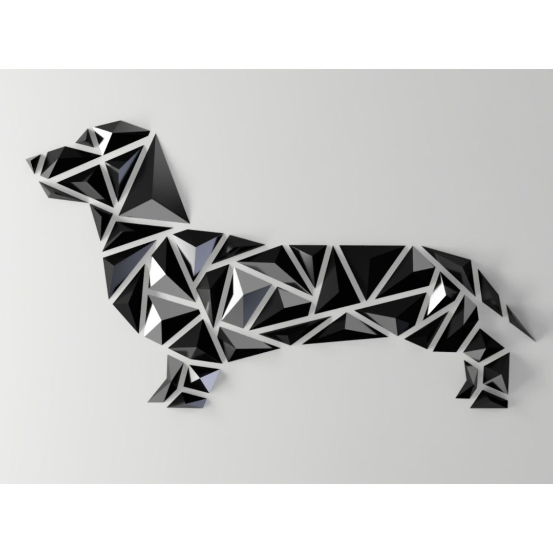 Dgemily Geometric Dachshund Wall Art Large-scale Custom Sizes - Etsy