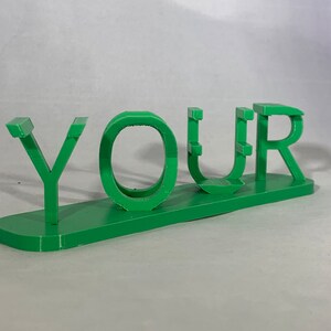 New Custom Personalized Double Sided Dual Text Illusion - Etsy