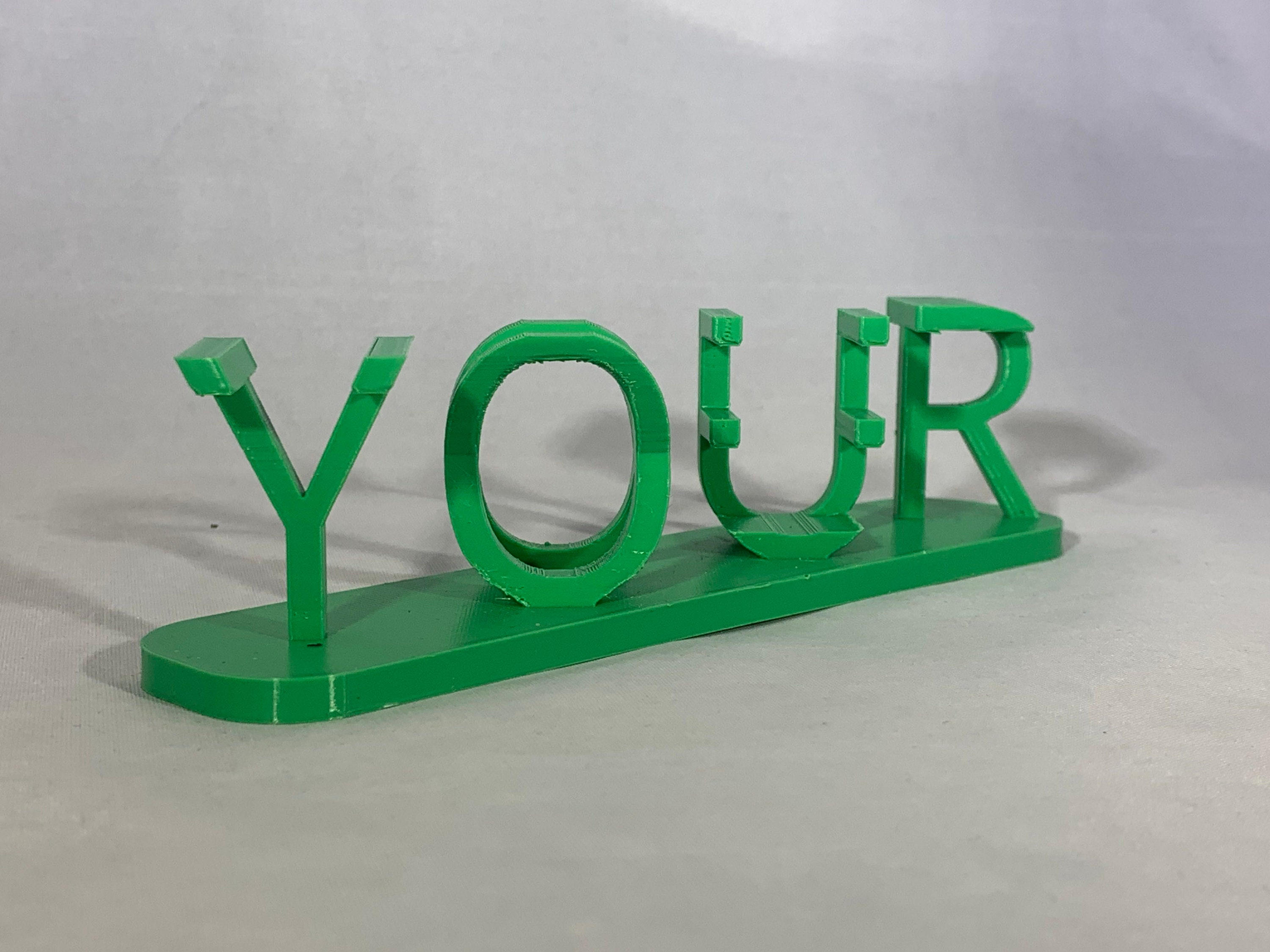 New Custom Personalized Double Sided Dual Text Illusion - Etsy