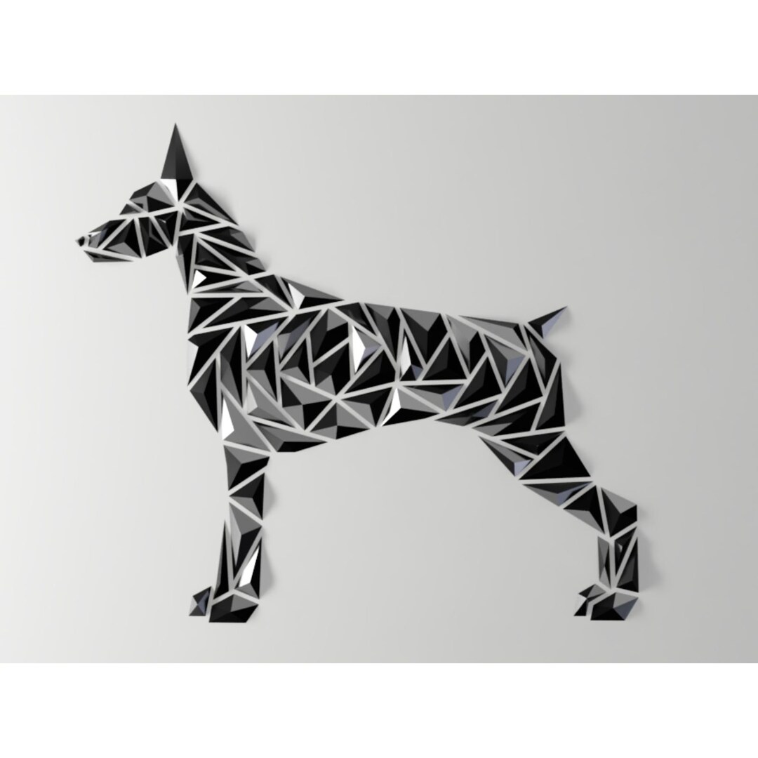 Dgemily Geometric Doberman Wall Art Large-scale Wall Decor Custom Sizes ...