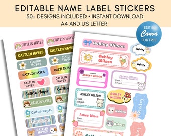 School Supply Labels / Name Labels for School Supplies / School Labels ...