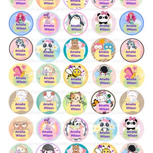 Editable School Supply Labels, Personalized Name Tags (canva Template ...