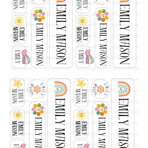 Editable School Supply Labels: Personalized Name Tags (canva Template ...
